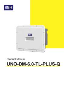 FIMER-UNO-DM-6.0-TL-PLUS-QU-Product manual EN-RevE(M0000049EG) | Wind ...